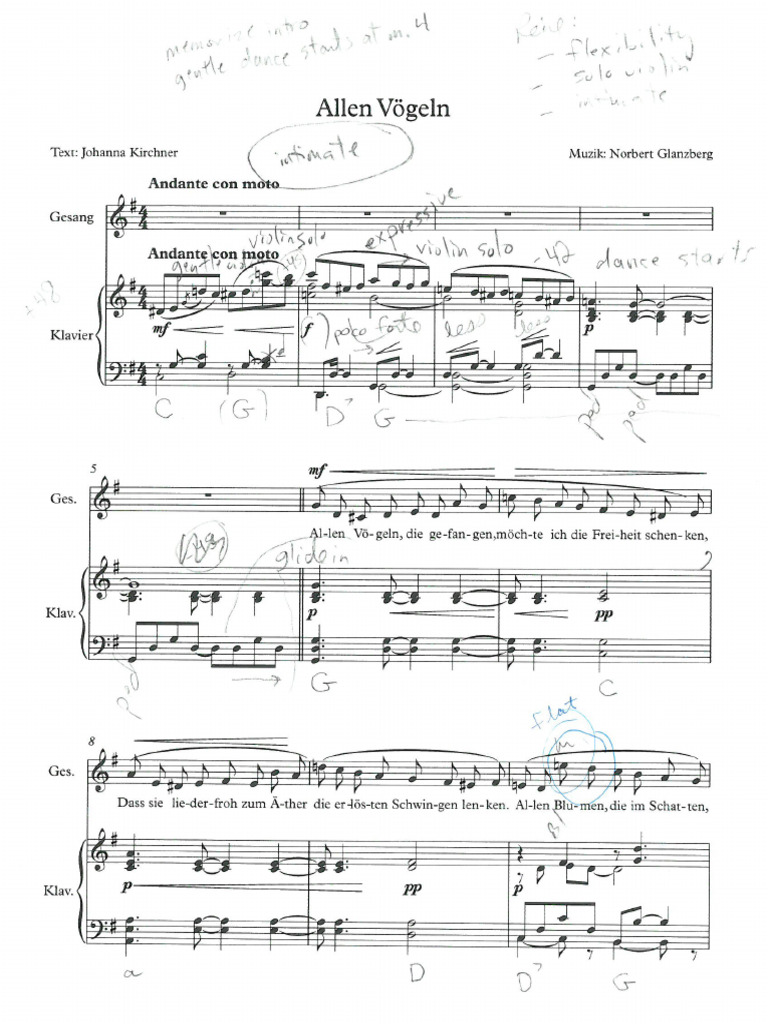Glanzberg - Allen Voegeln | PDF