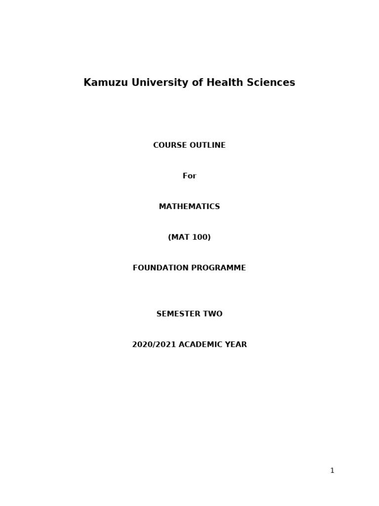 Course Outline | PDF | Sampling (Statistics) | Statistics