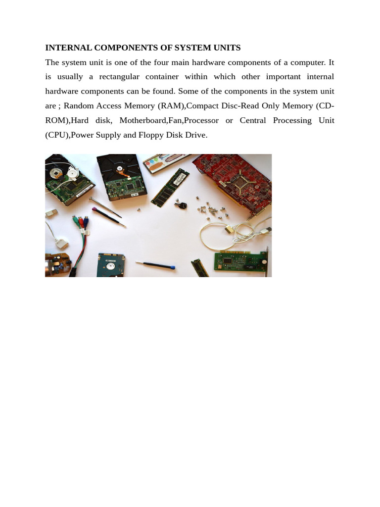 Internal Components of System Units | PDF | Computer Data Storage ...