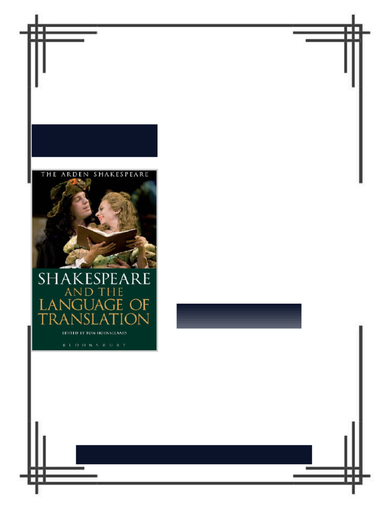 Shakespeare and the Language of Translation Revised Edition Ton ...