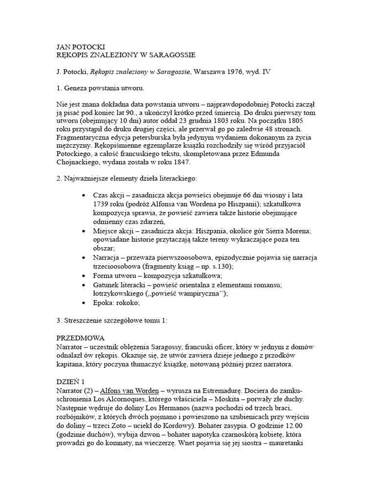 Rękopis-znaleziony-w-Saragossie | PDF