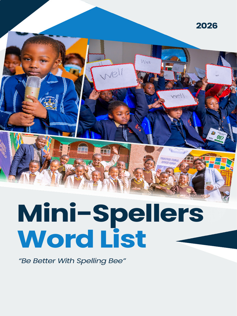 Essential Mini Spellers Word List | PDF | Trees | Water