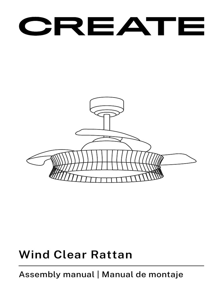 MANUAL MONTAJE_WIND CLEAR_RATTAN NUDO_EN_ES | PDF | Screw | Machining
