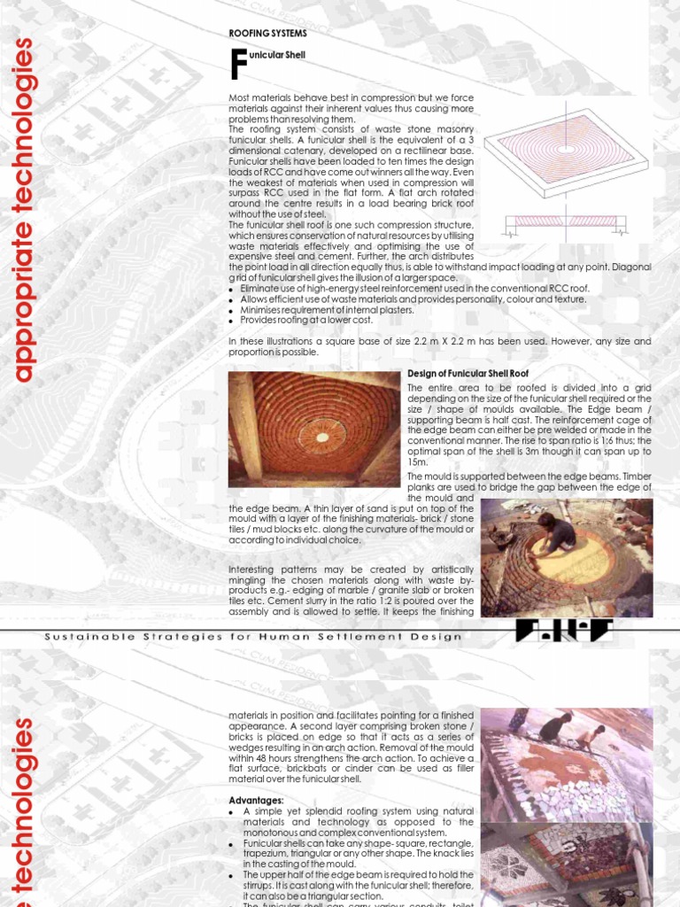Funicular Shells Part-1 | Download Free PDF | Roof | Beam (Structure)