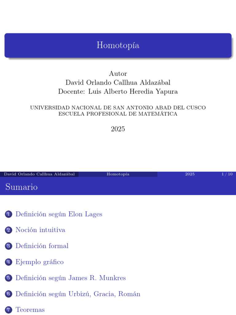 Homotopía | PDF | Conceptos matemáticos | Espacio