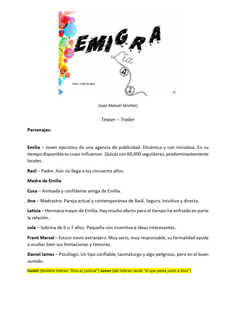 Teaser Trailer Emigra Emilia - Share | PDF