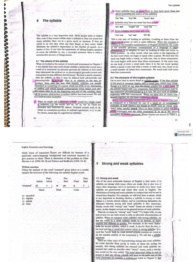 The Syllable - English Phonetics and Pho[1] | PDF