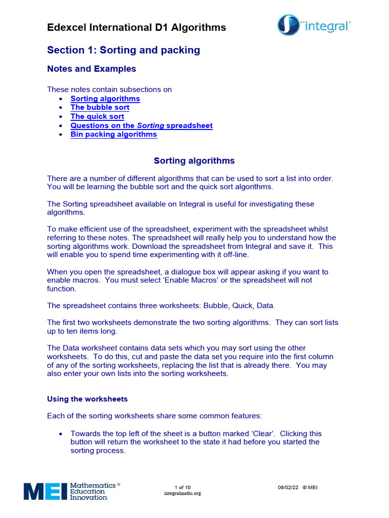 Sorting and Packing | PDF | Theoretical Computer Science | Applied ...