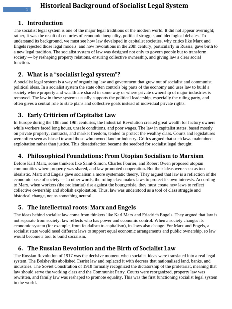 Origins of the Socialist Legal System | PDF | Socialism | Karl Marx