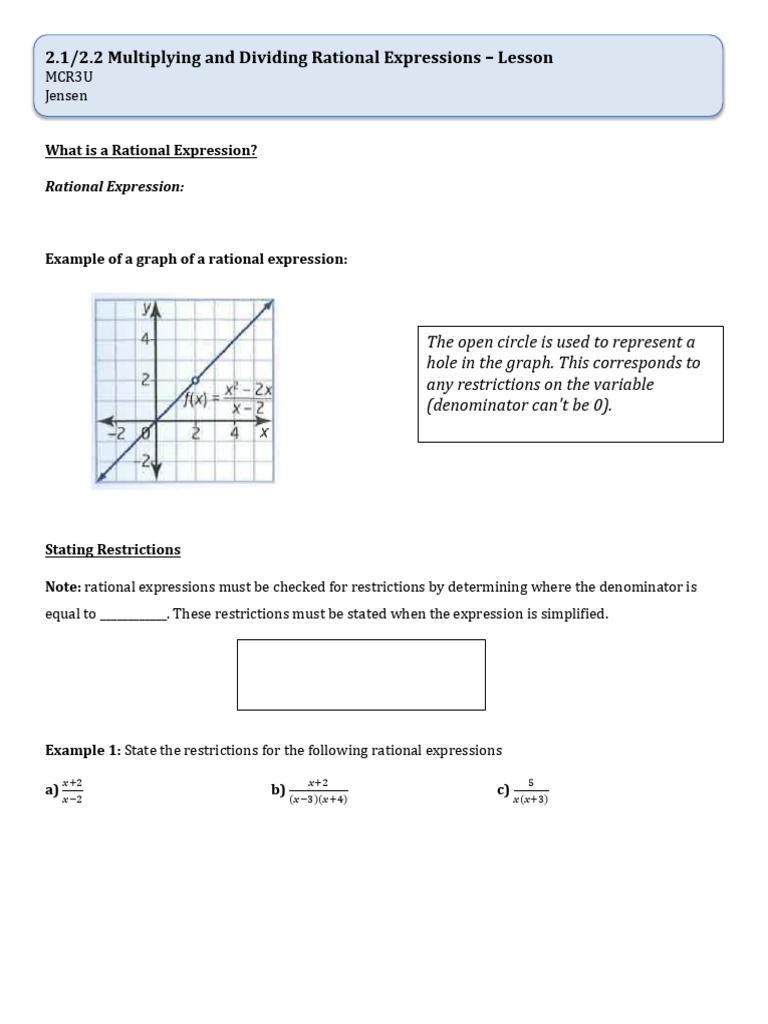 Understanding Rational Expressions | PDF | Mathematics | Arithmetic