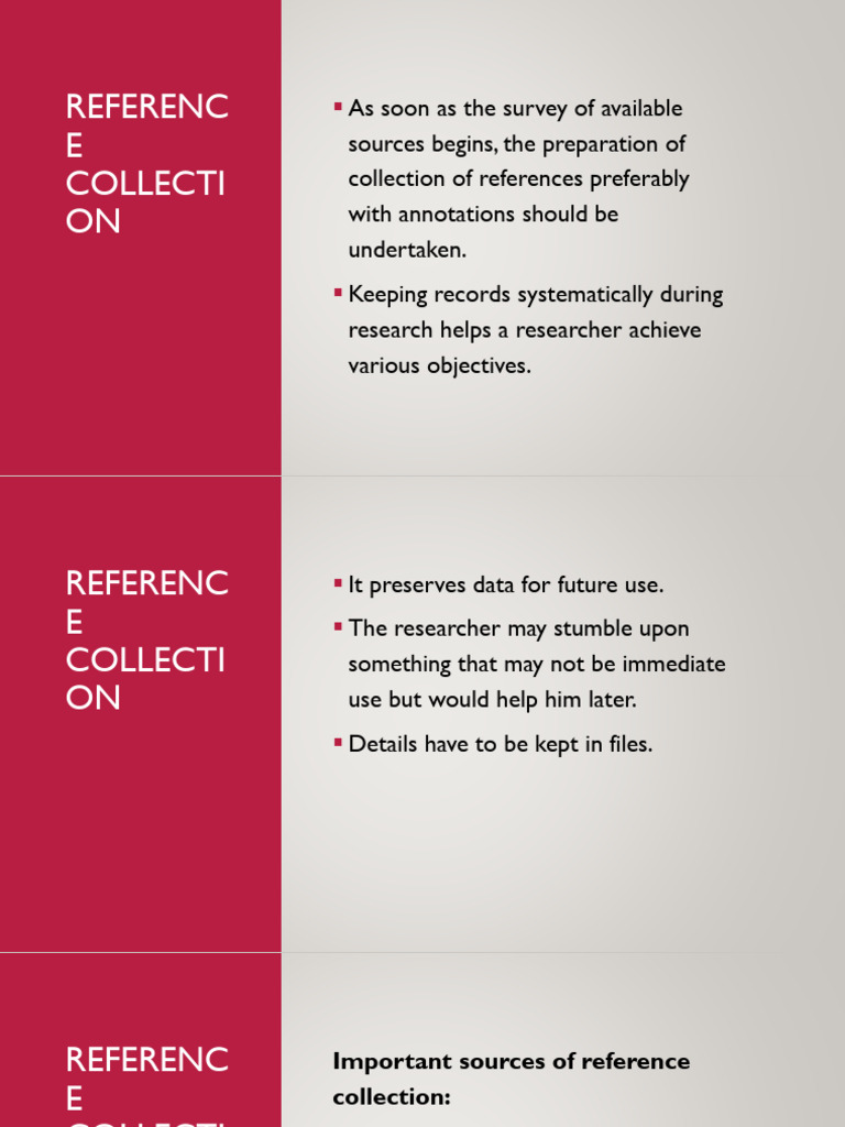 Effective Reference Collection Strategies | PDF | Inquiry | Methodology