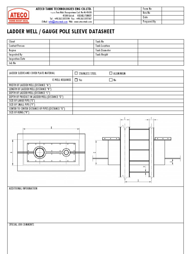 Ladder Well Gauge Pole Datasheet | PDF