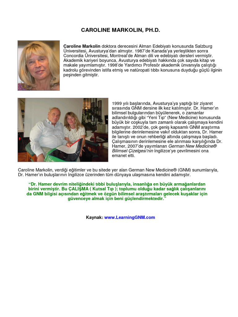 Biography Caroline Markolin Tk | PDF