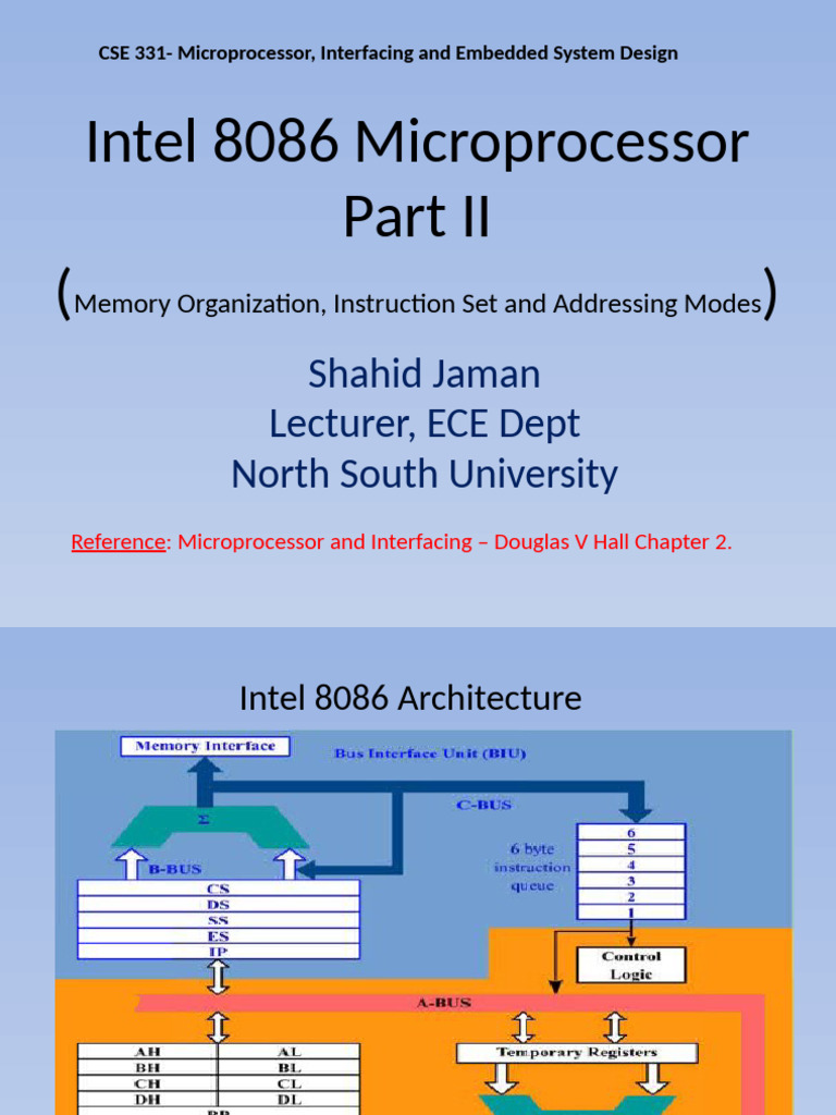 Lec 9-10_mpu 8086 (Part II) | PDF | Assembly Language | Computer Memory