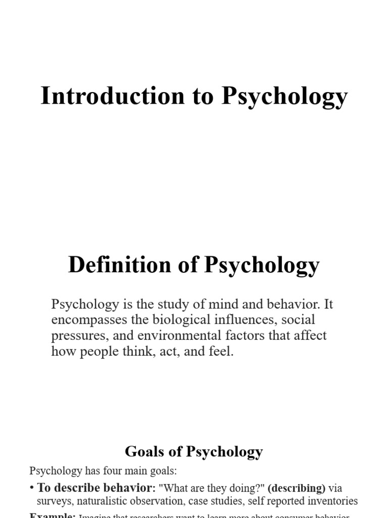 Overview of Psychology and Its Schools | PDF | Psychology | Psychotherapy