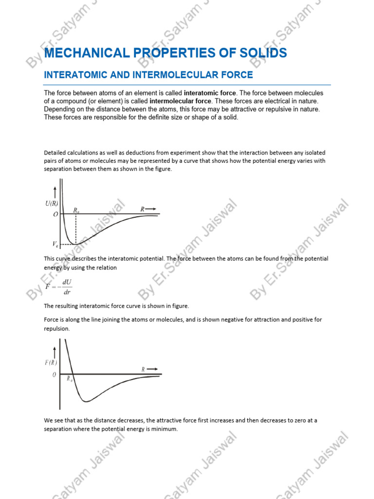 Mechanical Properties of Solids Explained | PDF | Deformation ...