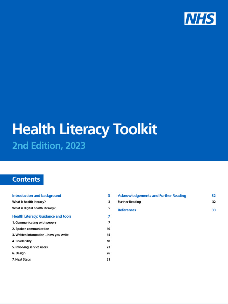 Health Literacy Toolkit | PDF | Literacy | Human Communication