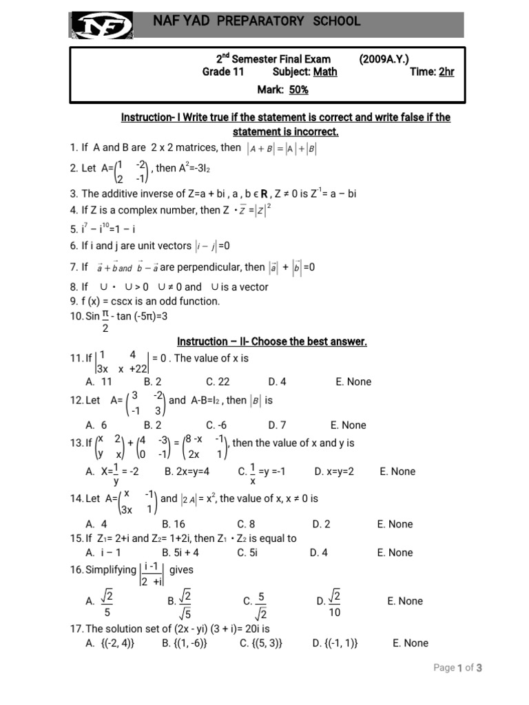 Maths Final Exam G11 | PDF | Chess Theory | Chess