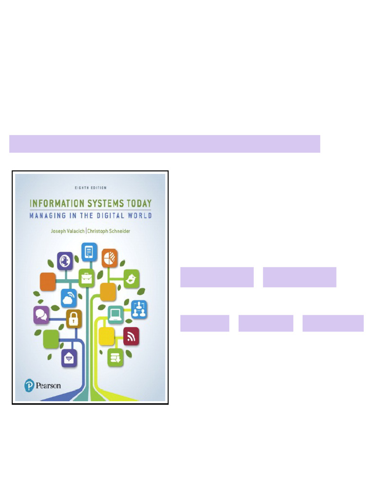 Test Bank for Information Systems Today, 8th Edition, Joseph Valacich ...