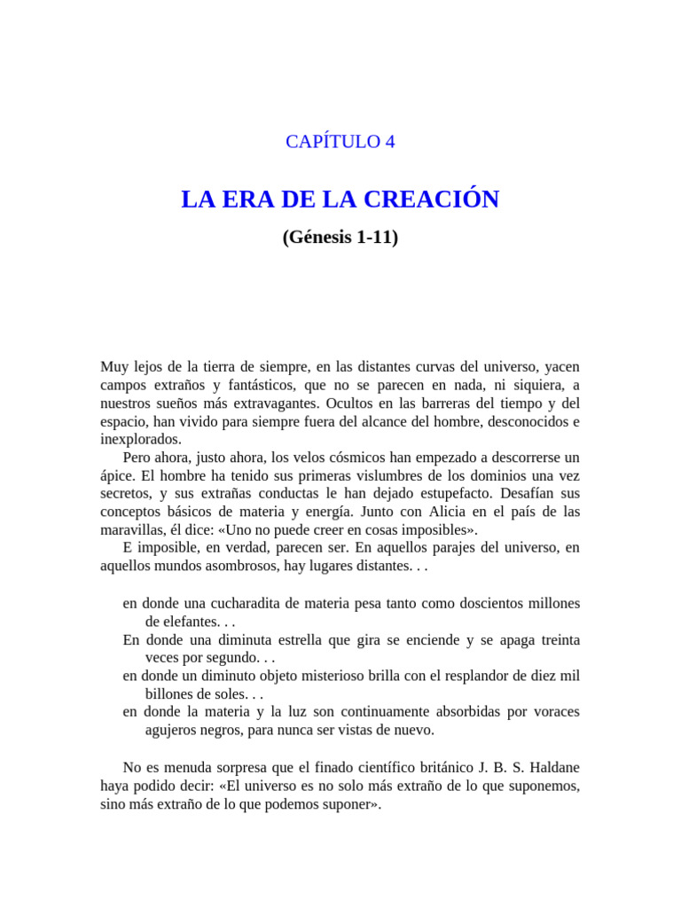 30 Dias Para Entender La Biblia Cap 04 | PDF | Adán y Eva | Universo