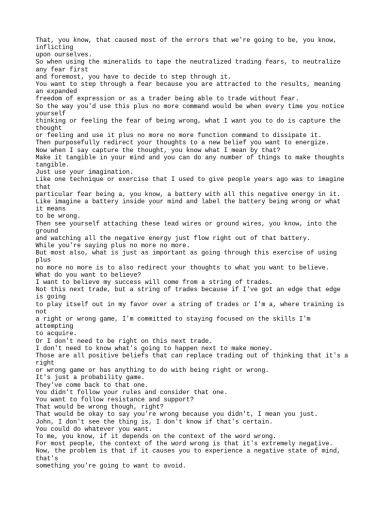 Part 5 Mark Douglas - How to Think in Probabilities!(128k) | PDF