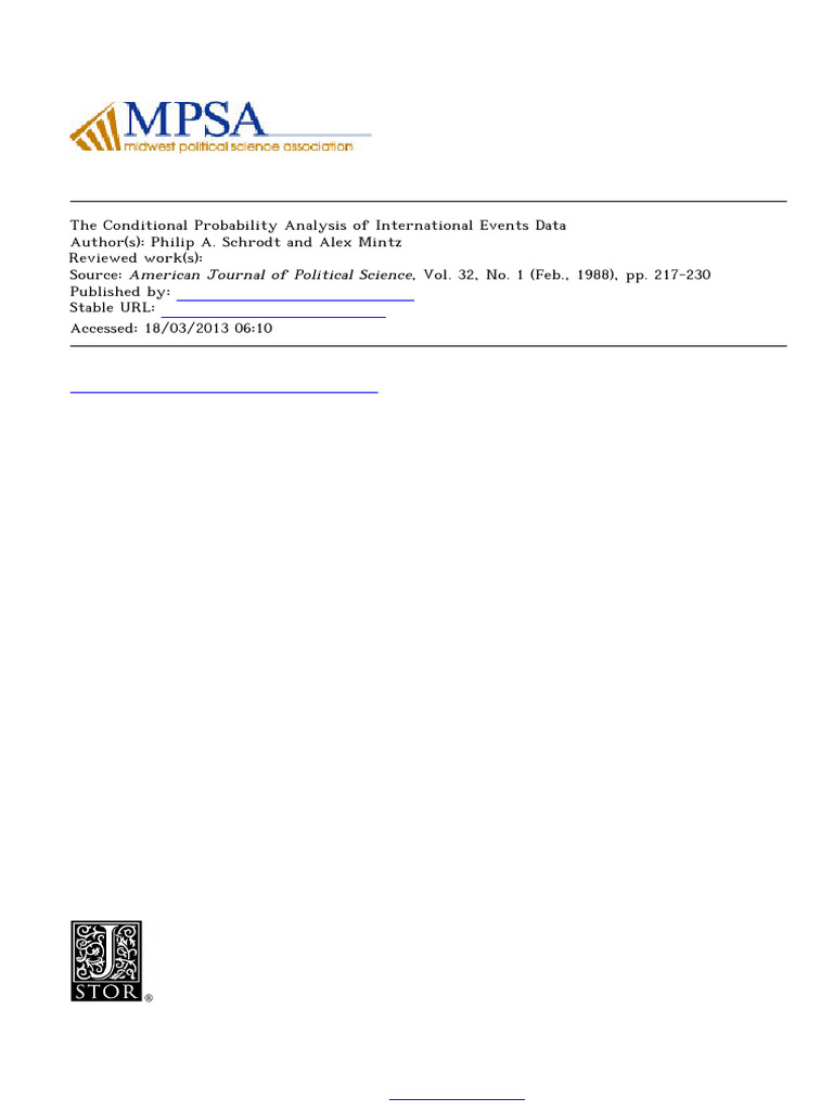 The Conditional Probability Ana - Alex Mintz | PDF | Arabian Peninsula ...