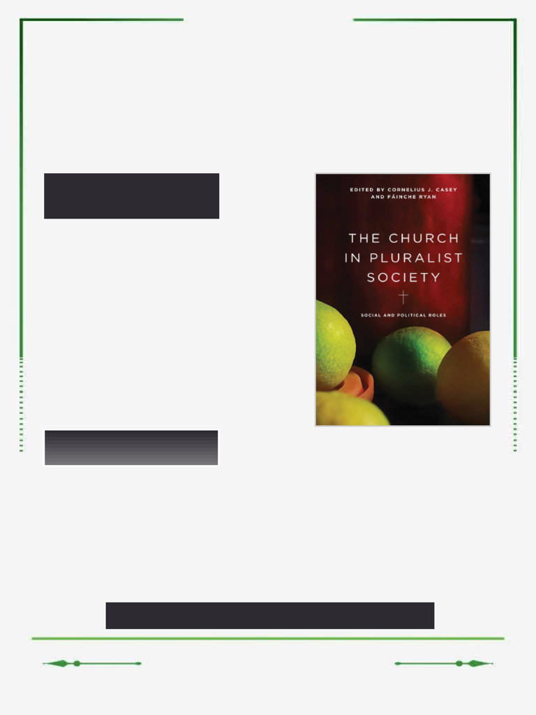 The Church in Pluralist Society Social and Political Roles 1st Edition ...