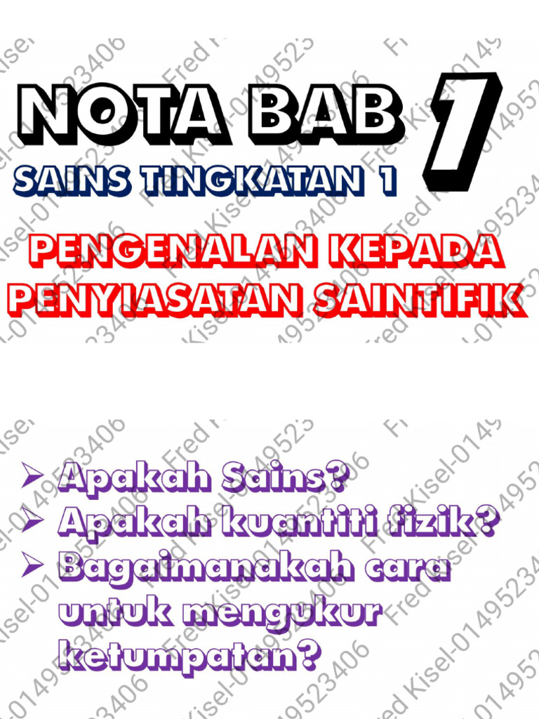Nota Bab 1 Sample-copy | PDF