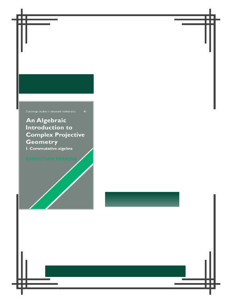 An Algebraic Introduction to Complex Projective Geometry Commutative Algebra 1st Edition ...