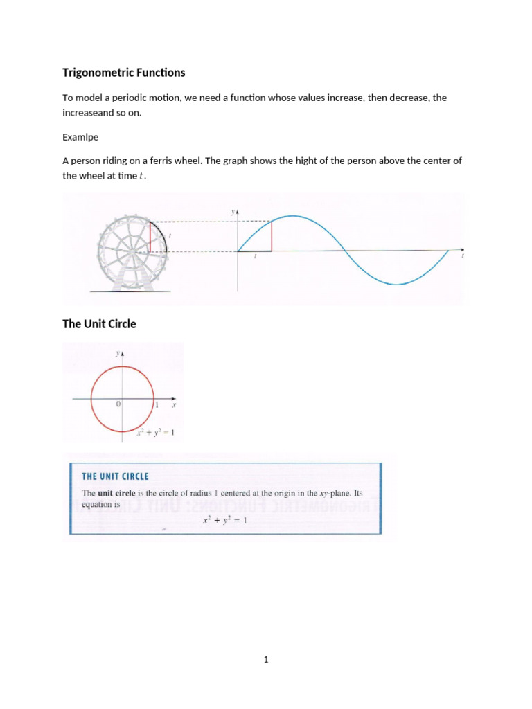 Introduction Trigonometric Functions | PDF