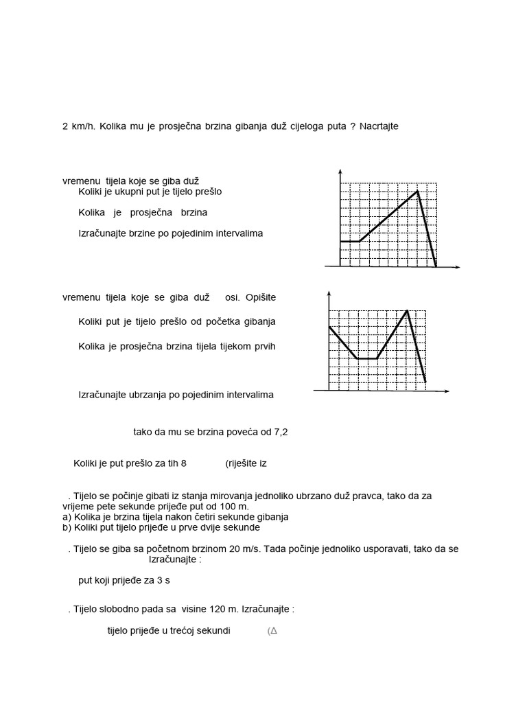 #L5_Priprema Za Test Kinematika | PDF