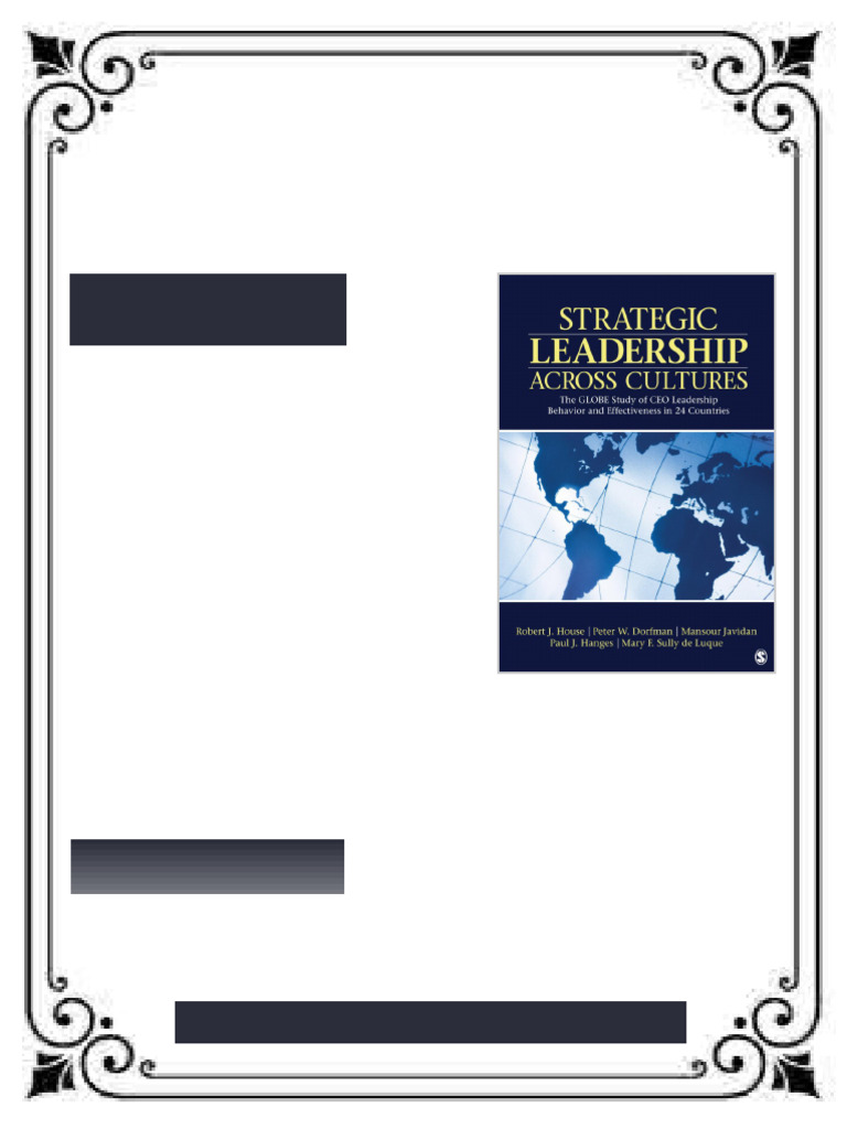 Strategic Leadership Across Cultures The GLOBE Study of CEO Leadership ...