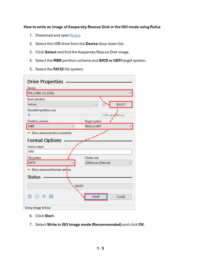 How to Write an Image of Kaspersky Rescue Disk in the ISO Mode Using ...