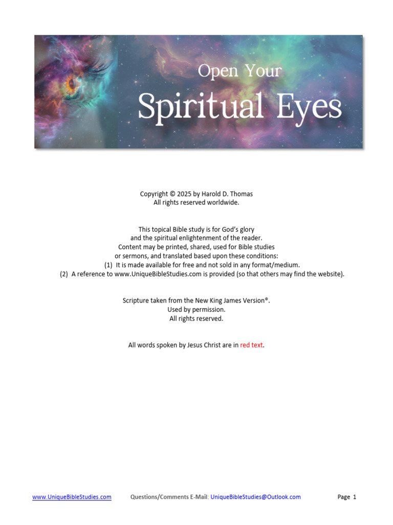 Understanding Spiritual Sight in Christ | PDF | Jesus | God