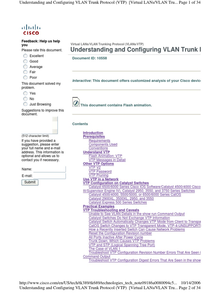 Understanding & Configuring VLAN Trunk Protocol | PDF | Network Switch | Data Transmission