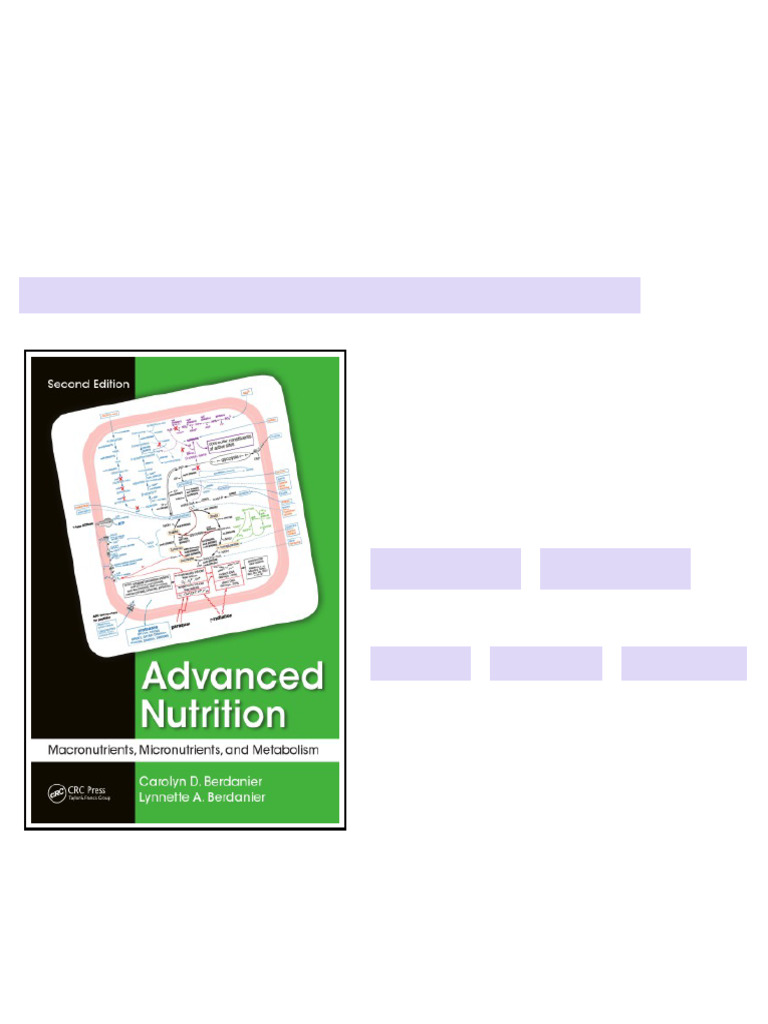 Advanced Nutrition 2nd Edition Edition Carolyn D. Berdanier Online PDF ...