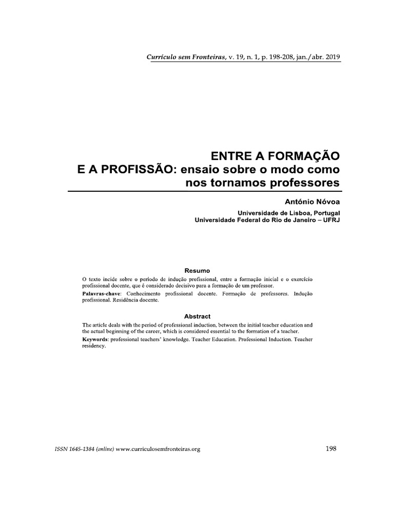 Texto Antonio Novoa | PDF