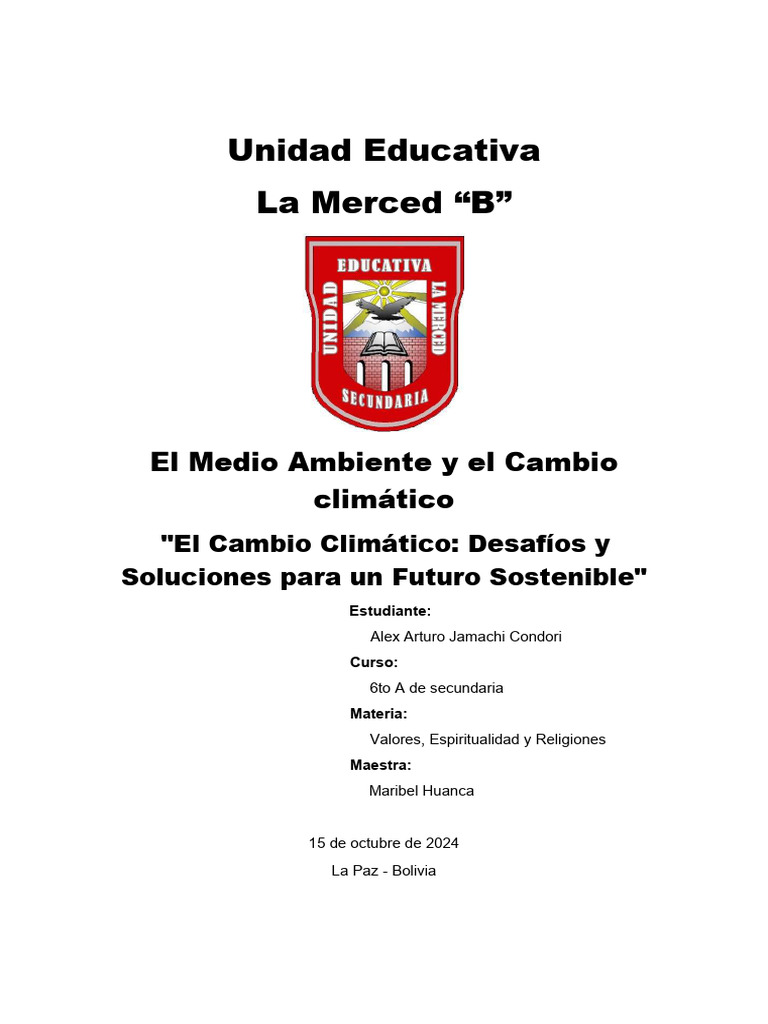 Cambio Climático: Desafíos y Soluciones | PDF | Mitigación del cambio ...