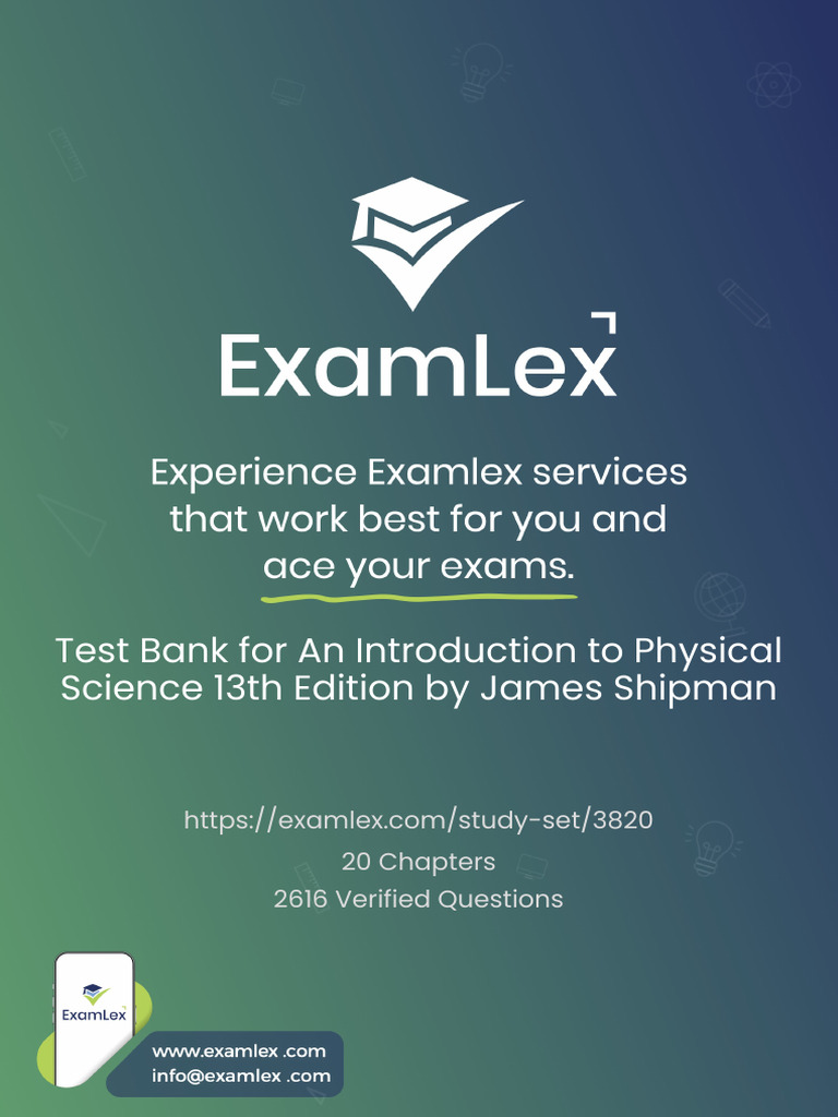 Test Bank for an Introduction to Physical Science 13th Edition by James ...