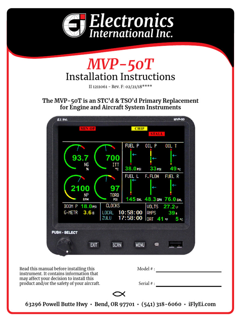 EI-MVP-50T-II install manual | PDF | Electrical Connector