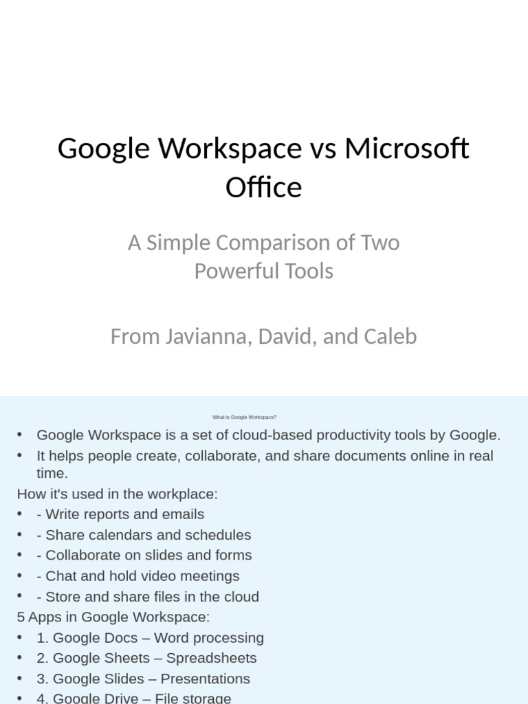 Google vs Microsoft Cute Presentation 3 | PDF