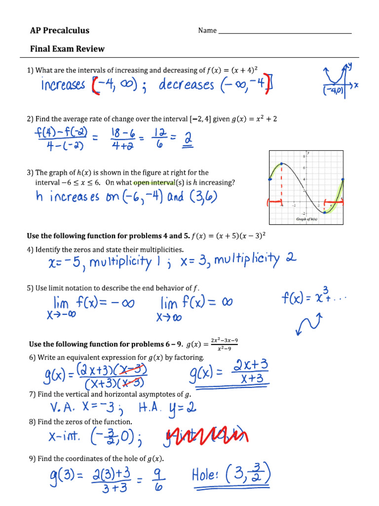 03-22 PC AP Exam Review - KEY | PDF