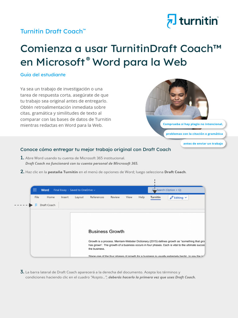 Guia Para Estudiantes - Turnitin Draft Coach en Word | PDF