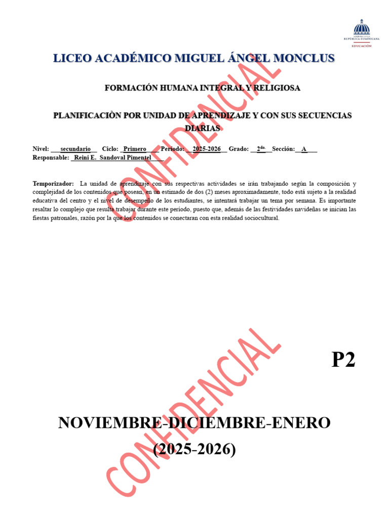 p2. Segundo Formación. | PDF | Jesús | Familia