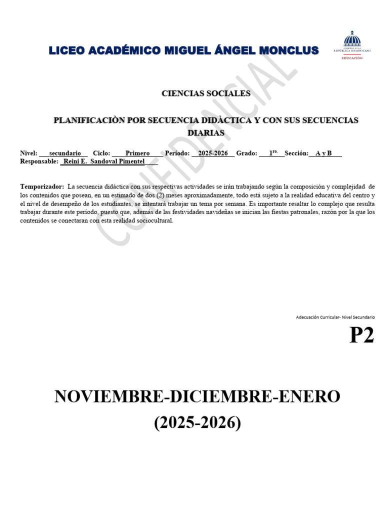 p2. Nov. Dic. y Enero 2025. Primero. | PDF | Colonialismo | Derechos ...