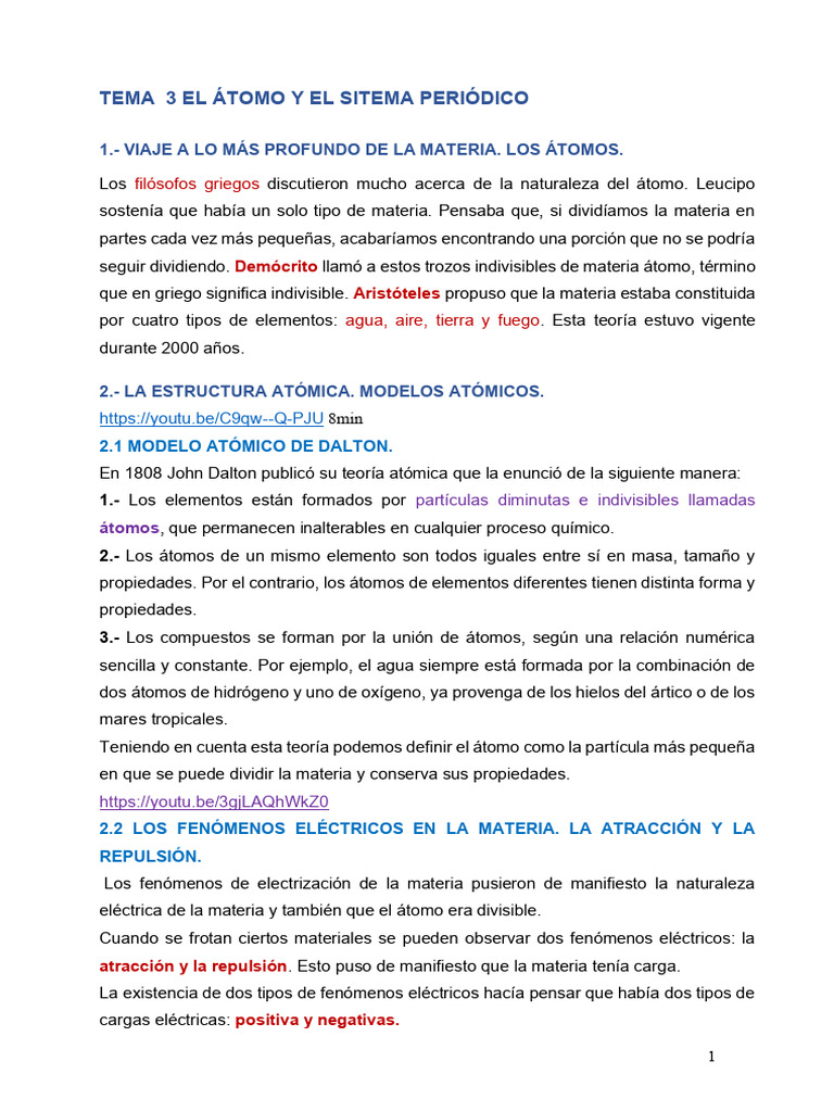 Tema 3 El átomo y el Sistema Periódico 2 | PDF | Enlace químico ...