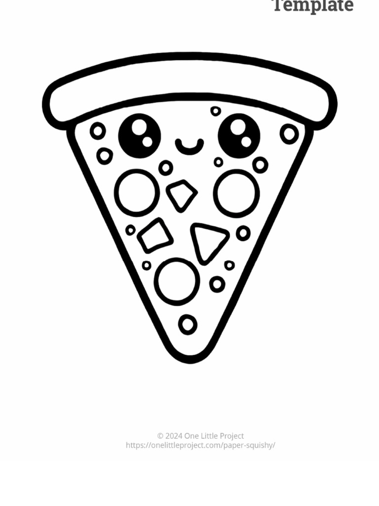 Pizza Paper Squishy Template | PDF