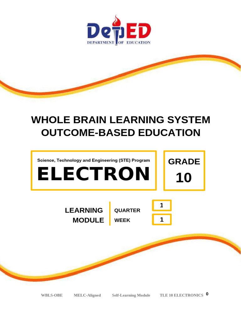 Electronics Module G10 Q1 Week 1 | PDF | Electric Current | Voltage