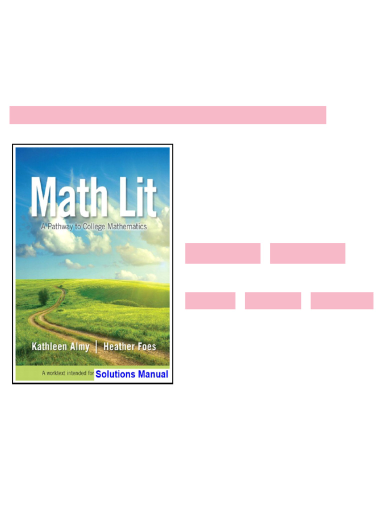 Math Lit 1st Edition Almy Solutions Manual newest edition 2025 | PDF ...