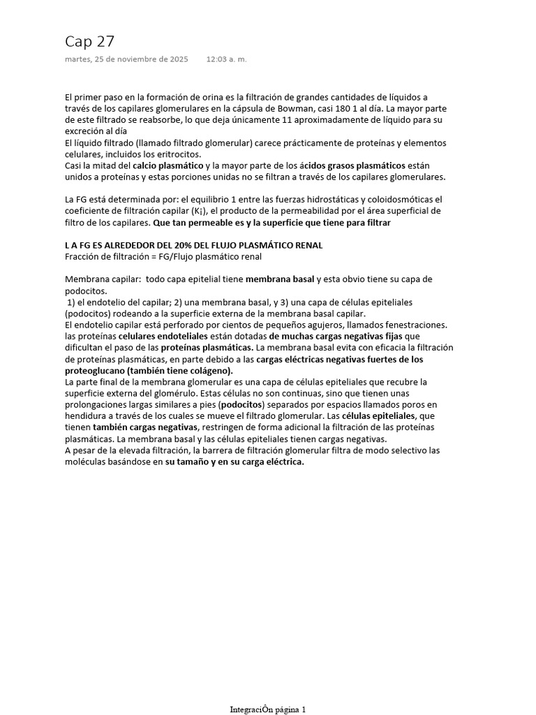 Cap 27 | PDF | Riñón | Angiotensina